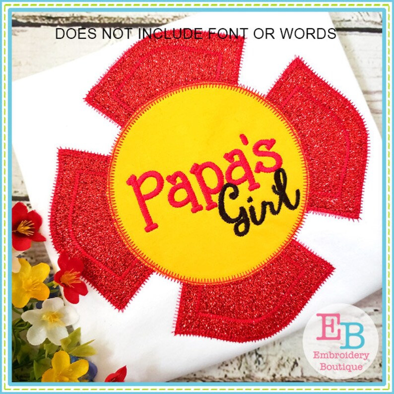 Fire Badge Applique INSTANT DOWNLOAD Multiple Sizes & - Etsy