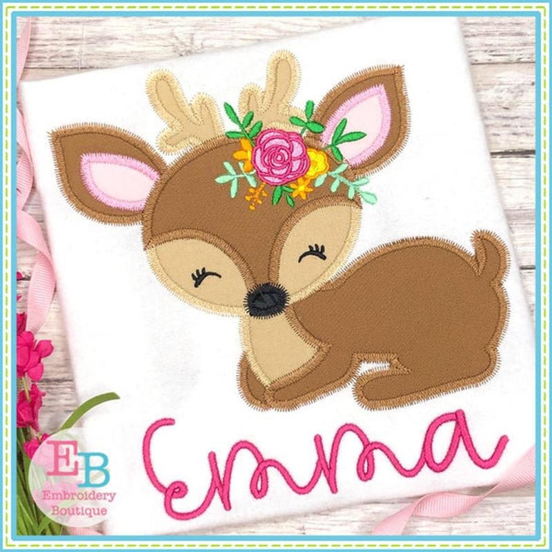 Deer Applique - Etsy