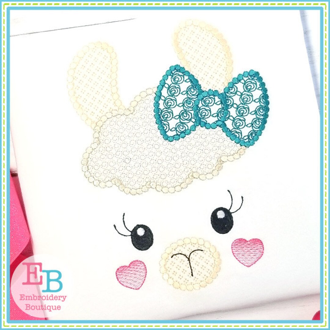 Llama Face Motif Embroidery Design, INSTANT DOWNLOAD, Multiple Sizes ...