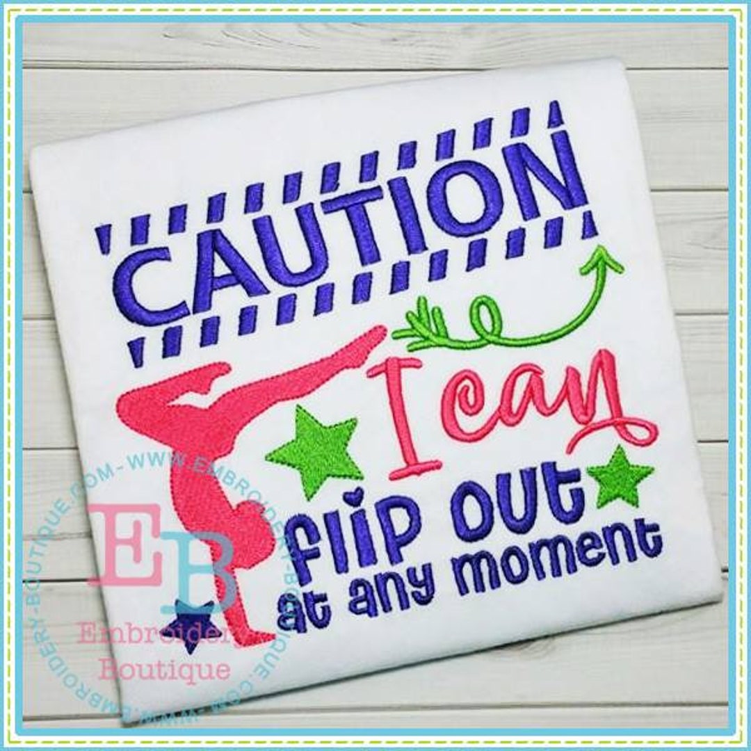 Caution I Can Flip Design, INSTANT DOWNLOAD, Multiple Sizes & Formats ...
