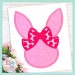 Bunny Head Big Bow Satin Applique, INSTANT DOWNLOAD, Multiple Sizes ...