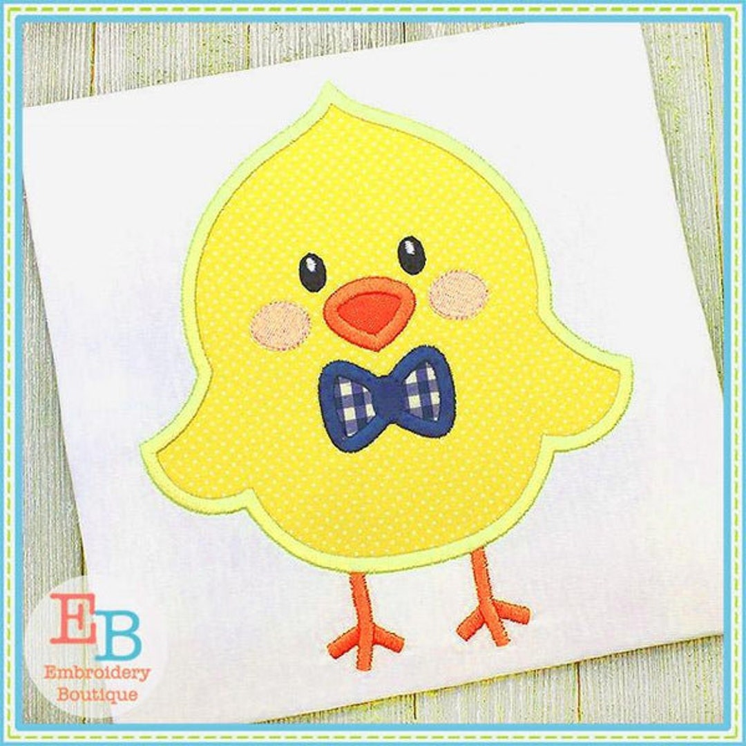 Little Chick Boy Satin Applique, INSTANT DOWNLOAD, Multiple Sizes ...