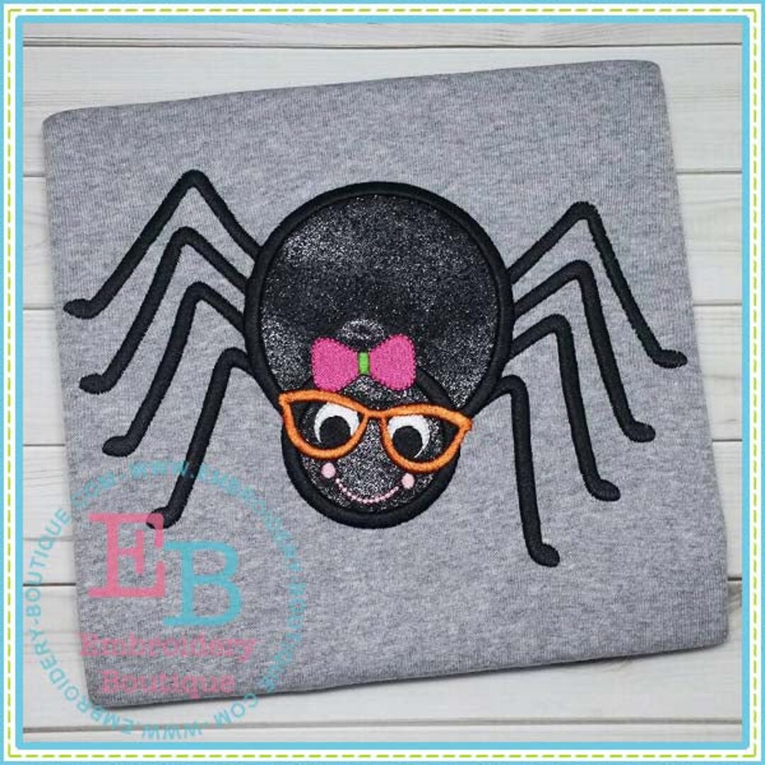 Spider Girl Applique: Halloween Embroidery Design (digital File) - Etsy