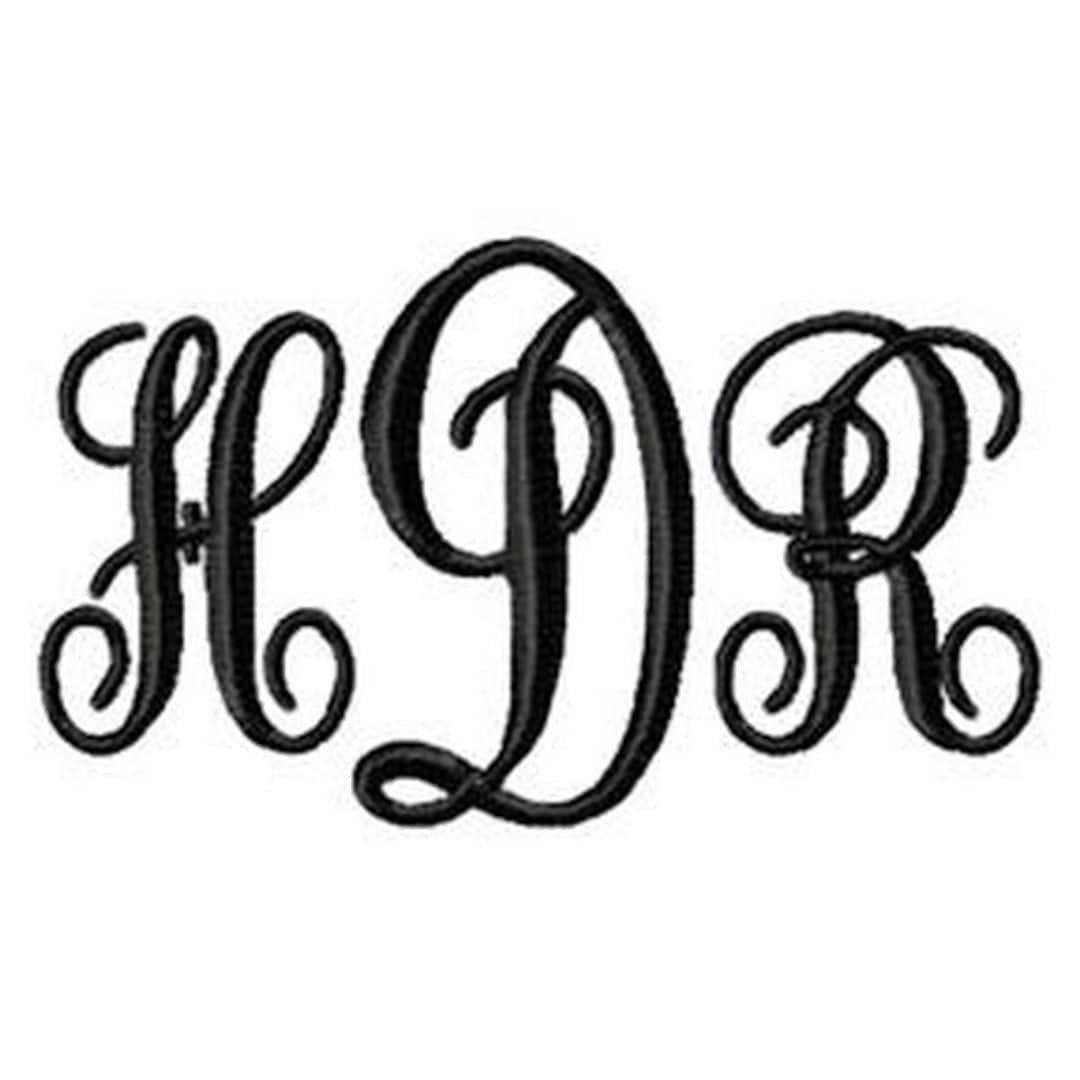 Lexi Monogram Embroidery Font: Machine Embroidery Design (instant ...