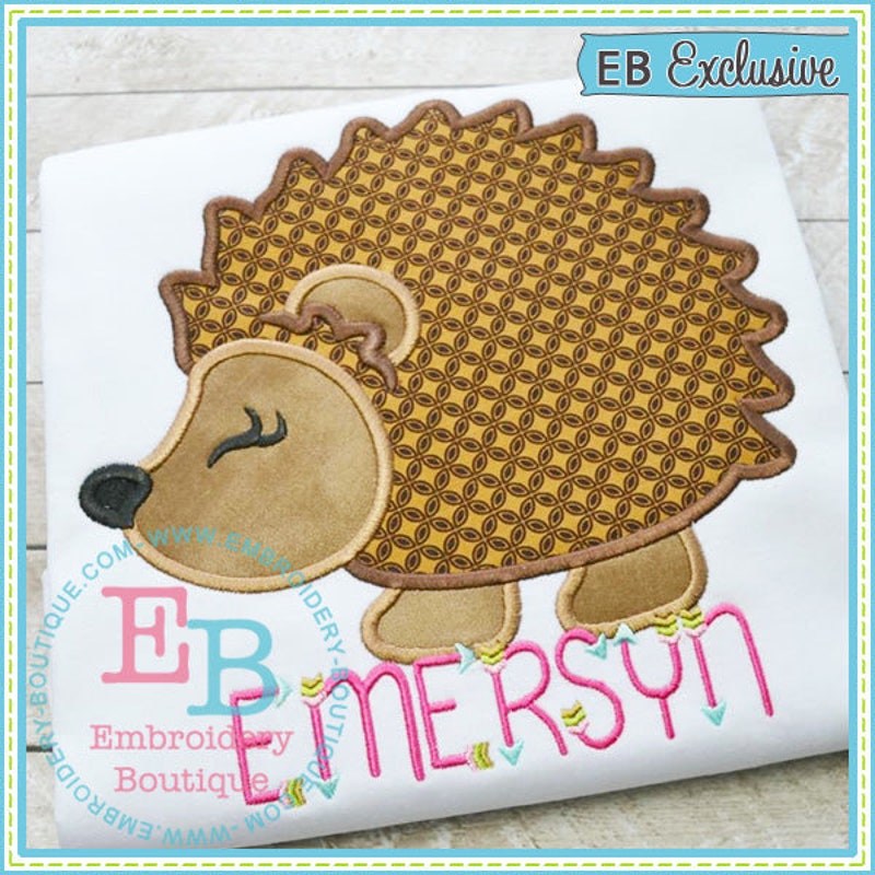 Hedgehog Applique - Etsy