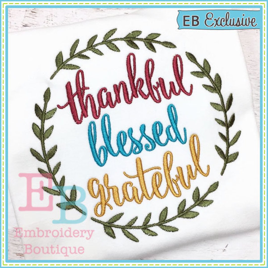 Thankful Blessed Grateful Design, INSTANT DOWNLOAD, Multiple Sizes ...