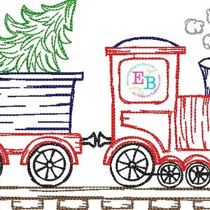 Train Tree Embroidery Design, INSTANT DOWNLOAD, Multiple Sizes ...