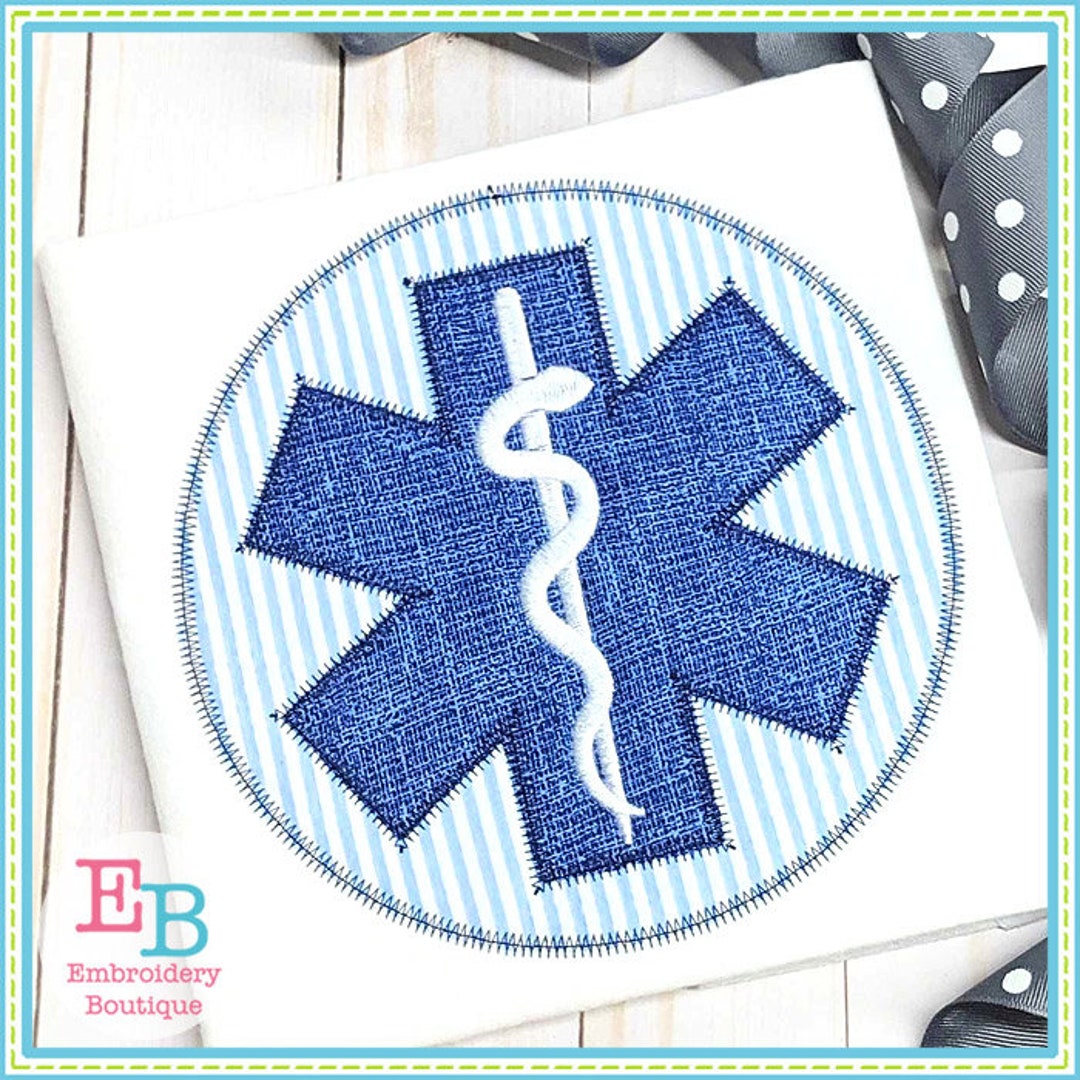 EMS Logo Zigzag Applique, INSTANT DOWNLOAD, Multiple Sizes & Formats ...