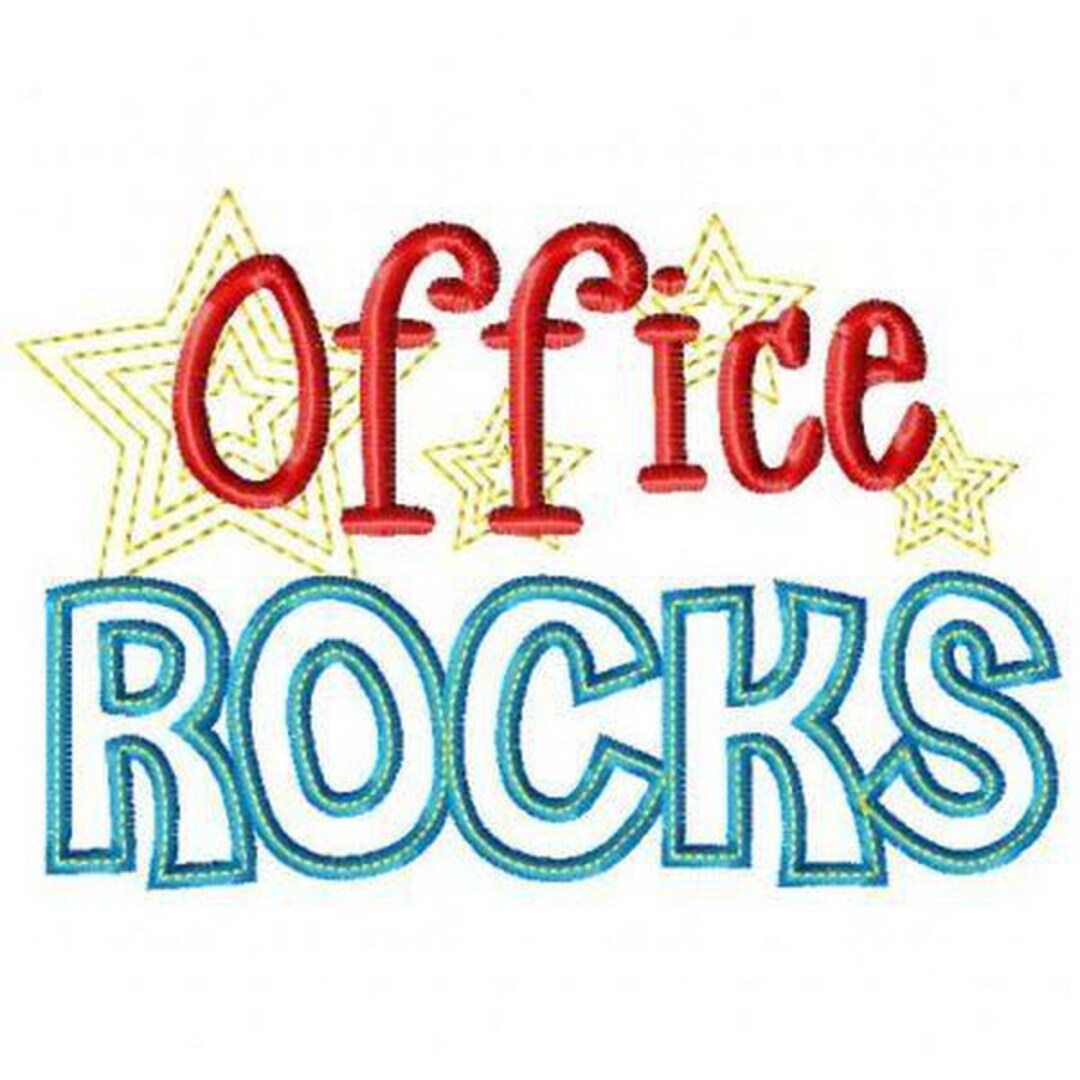 Office Rocks Machine Embroidery Design: Back to School (digital File ...
