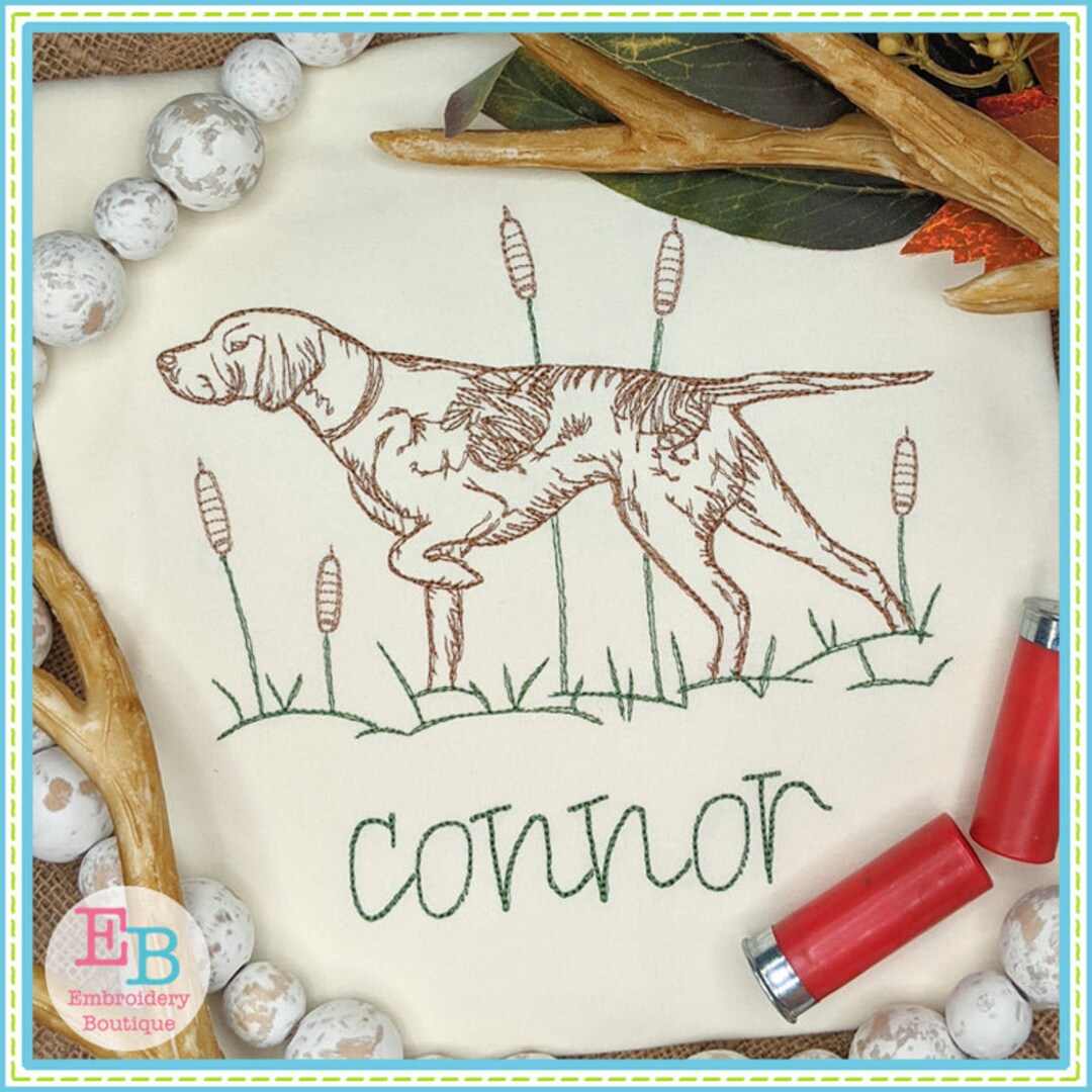 Pointer Hunting Dog Embroidery Design: Multiple Sizes & Formats ...