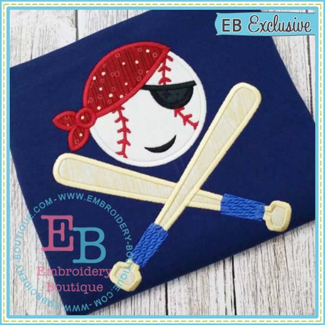 Pirate Bats Applique, INSTANT DOWNLOAD, Multiple Sizes & Formats ...