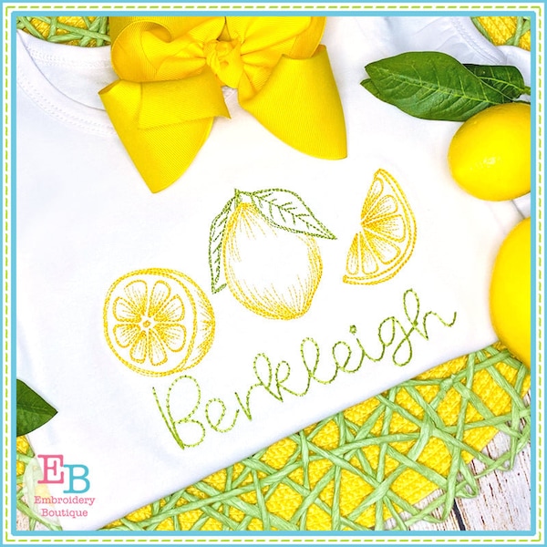 Lemon Applique - Etsy
