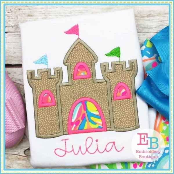 Castle Applique - Etsy
