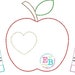 Apple Crayons Bean Applique, INSTANT DOWNLOAD, Multiple Sizes & Formats ...