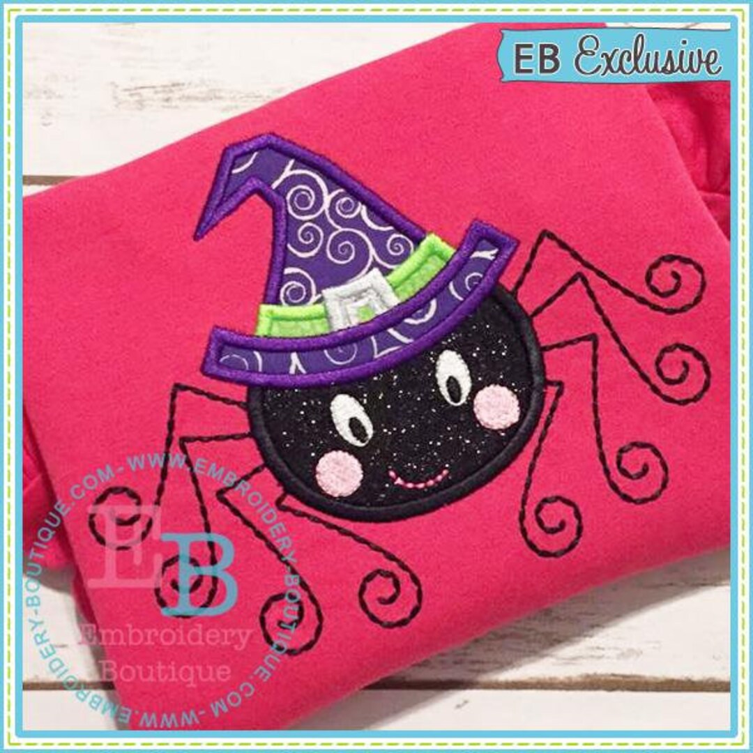 Girly Spider Applique, INSTANT DOWNLOAD, Multiple Sizes & Formats ...