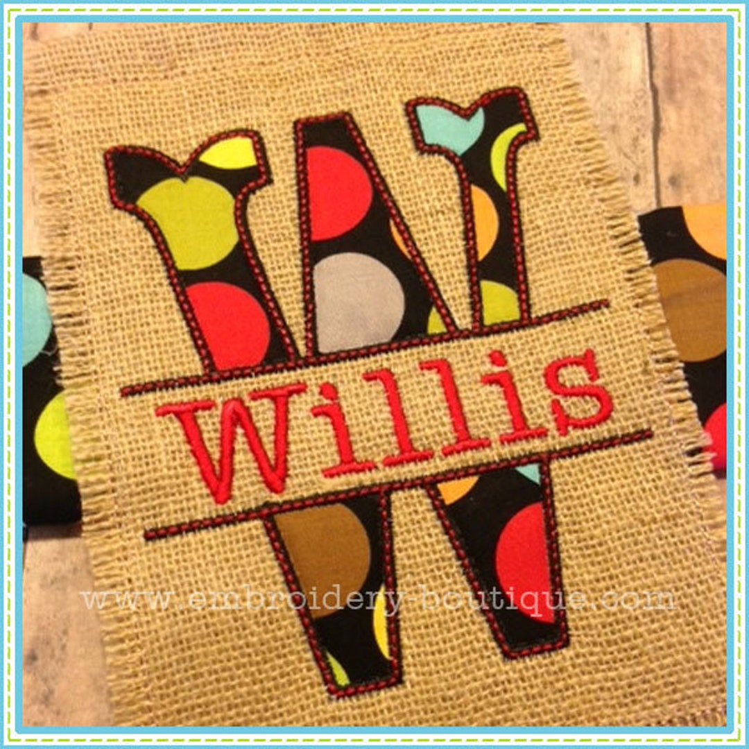 Split Tuscan Applique Alphabet (4, 5, 6, 7, and 8 In), INSTANT DOWNLOAD ...