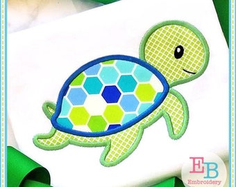 Sea Turtle Applique Machine Embroidery Design - Etsy