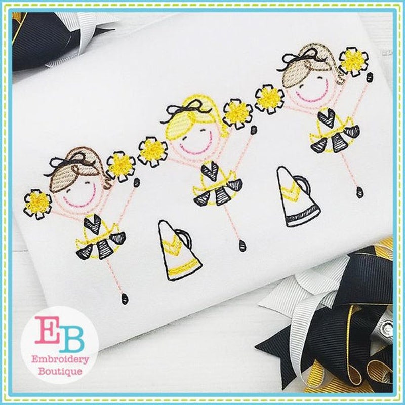 Cheerleader Applique - Etsy