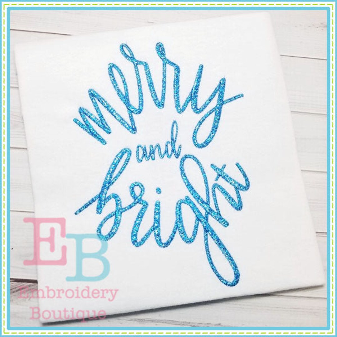 Merry and Bright 2 Design, INSTANT DOWNLOAD, Multiple Sizes & Formats ...