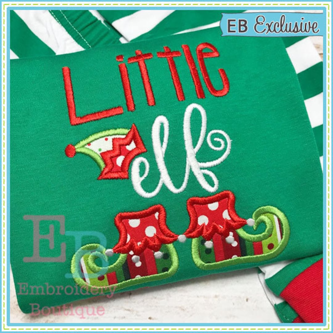 Little Elf Applique, INSTANT DOWNLOAD, Multiple Sizes & Formats ...