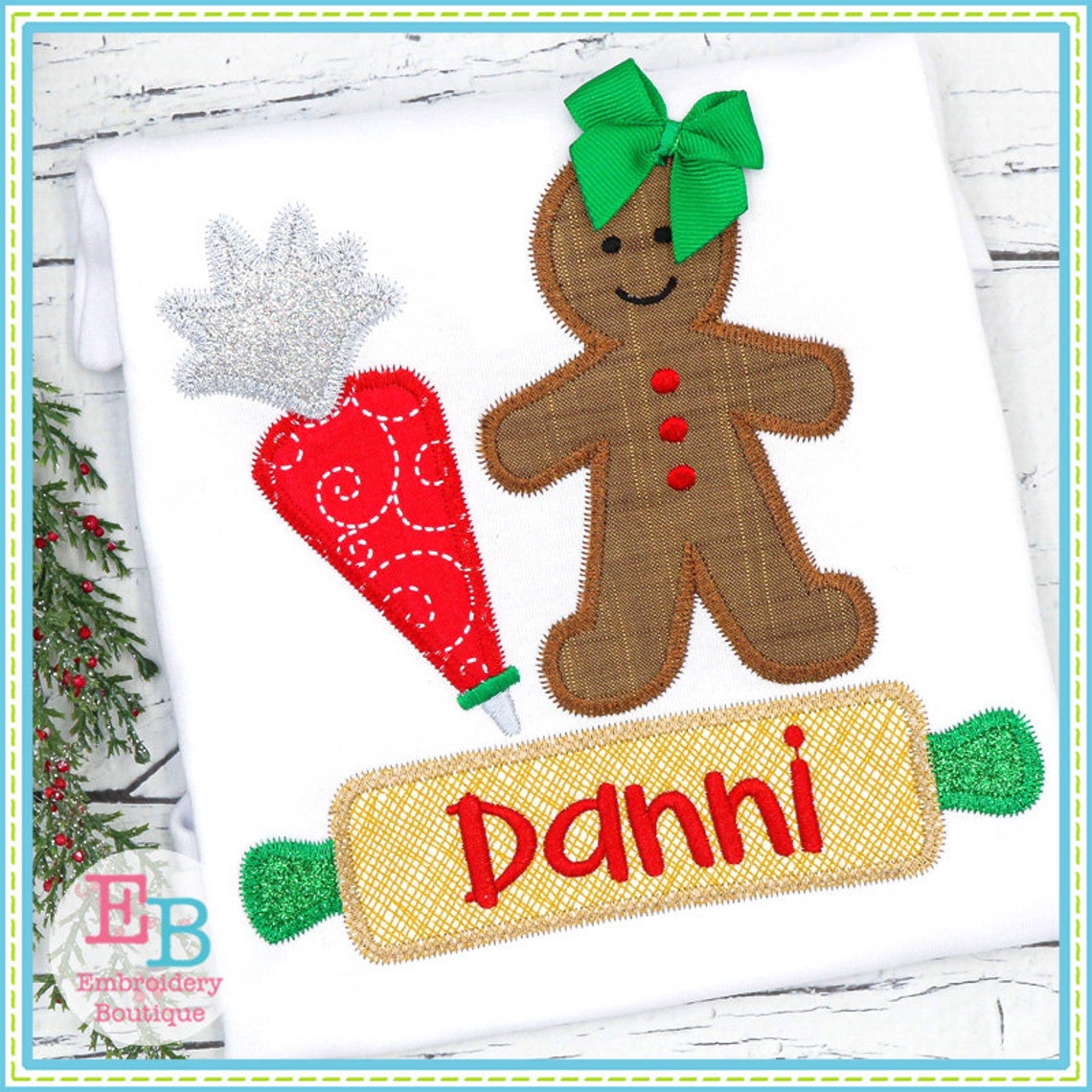 Baking Cookies Trio Zigzag Applique Design Christmas - Etsy