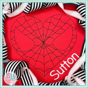 Heart Spidey Bean Stitch Applique: Machine Embroidery File (digital ...