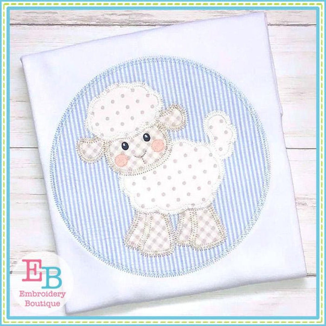 Little Lamb Zigzag Applique, INSTANT DOWNLOAD, Multiple Sizes & Formats ...
