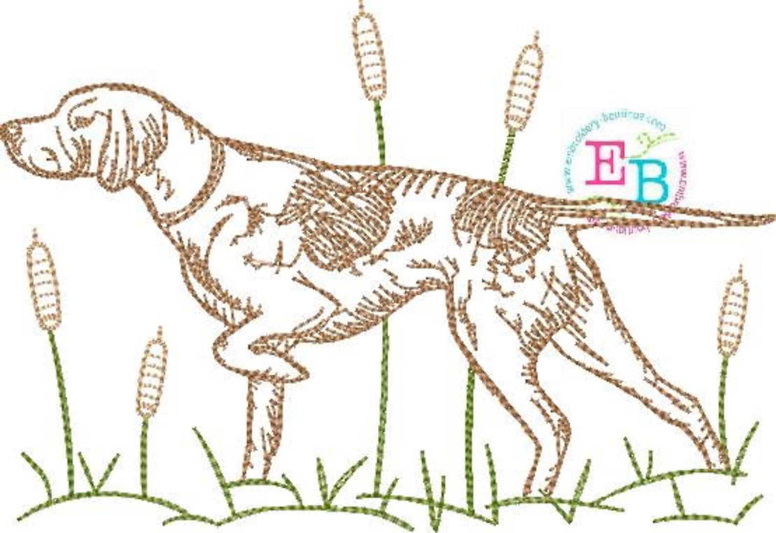 Pointer Hunting Dog Embroidery Design: Multiple Sizes & Formats ...