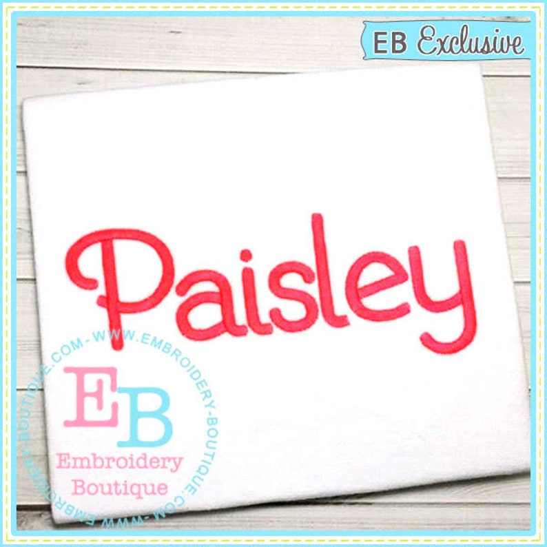 Paisley Embroidery Font: Machine Embroidery Digital Design (INSTANT ...