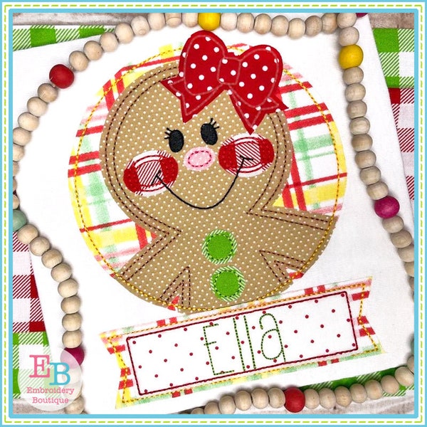 Gingerbread Applique - Etsy