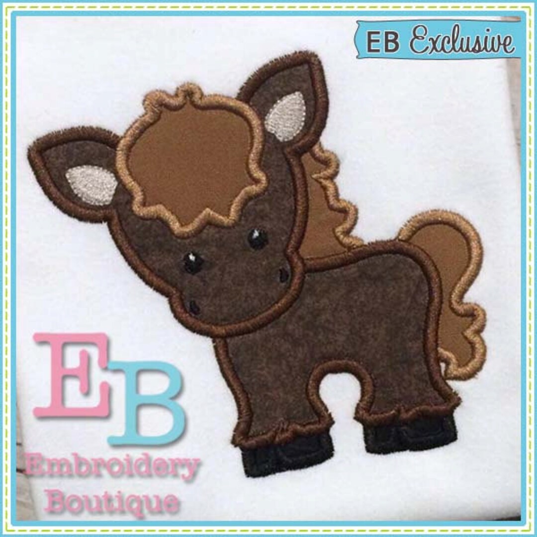 Horse Applique, INSTANT DOWNLOAD, Multiple Sizes and Formats, Machine ...