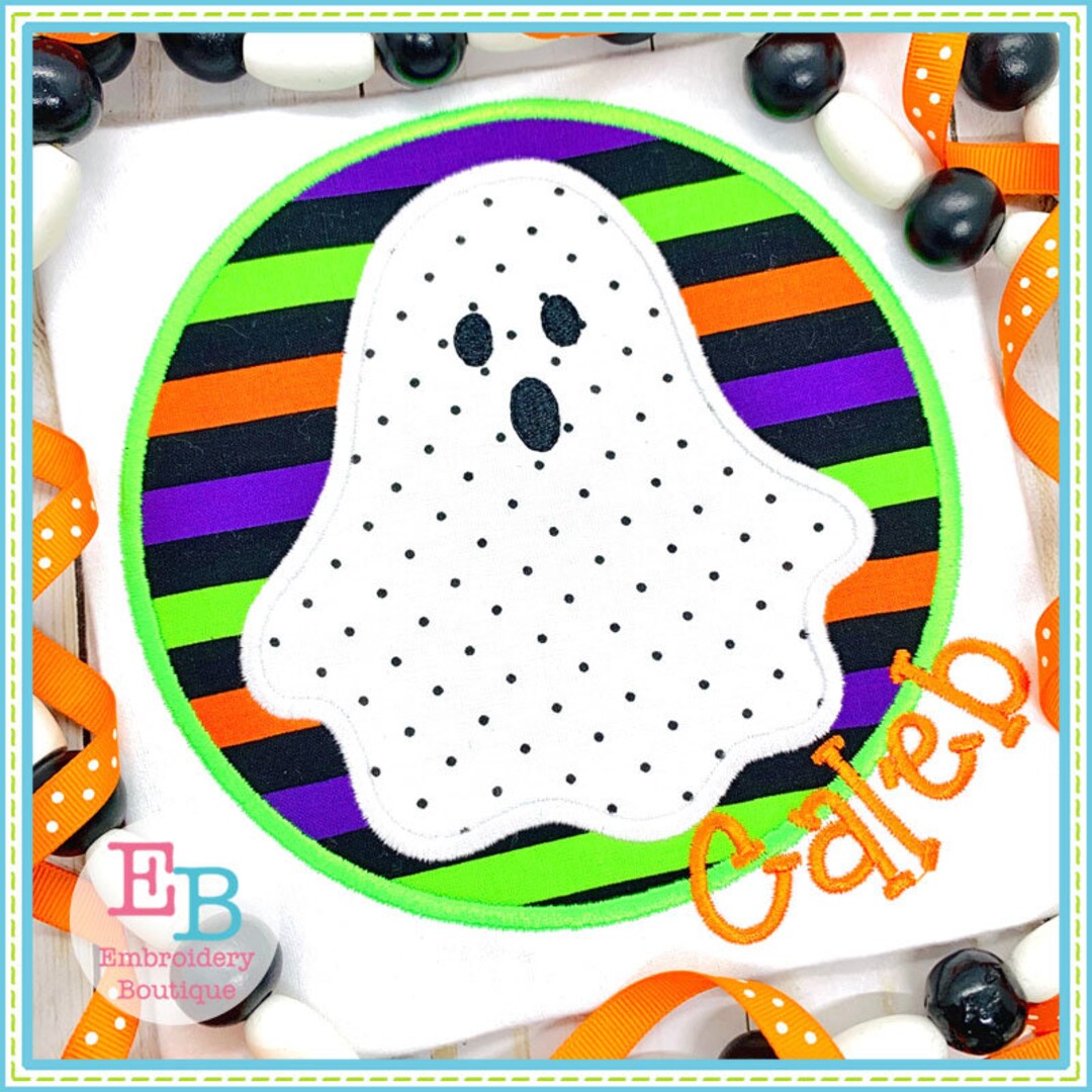 Ghost Circle Applique, INSTANT DOWNLOAD, Multiple Sizes & Formats ...