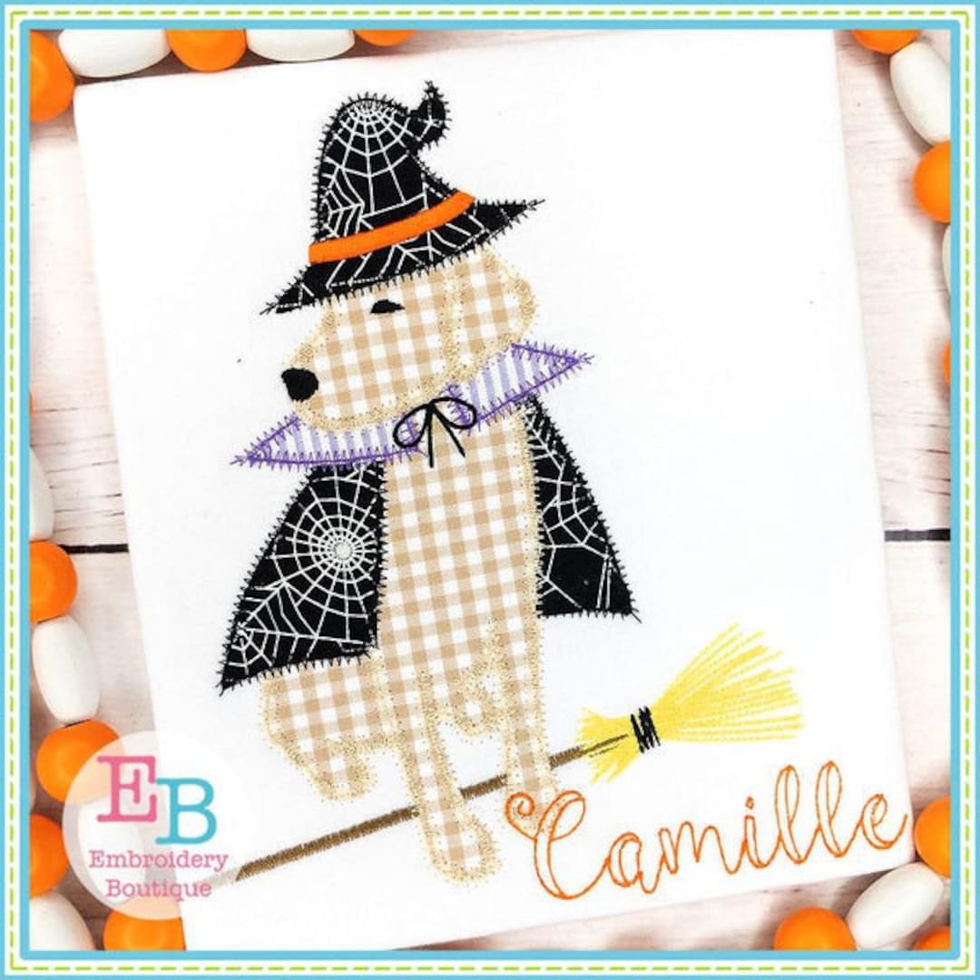 Lab Witch Applique, INSTANT DOWNLOAD, Multiple Sizes & Formats, Machine ...
