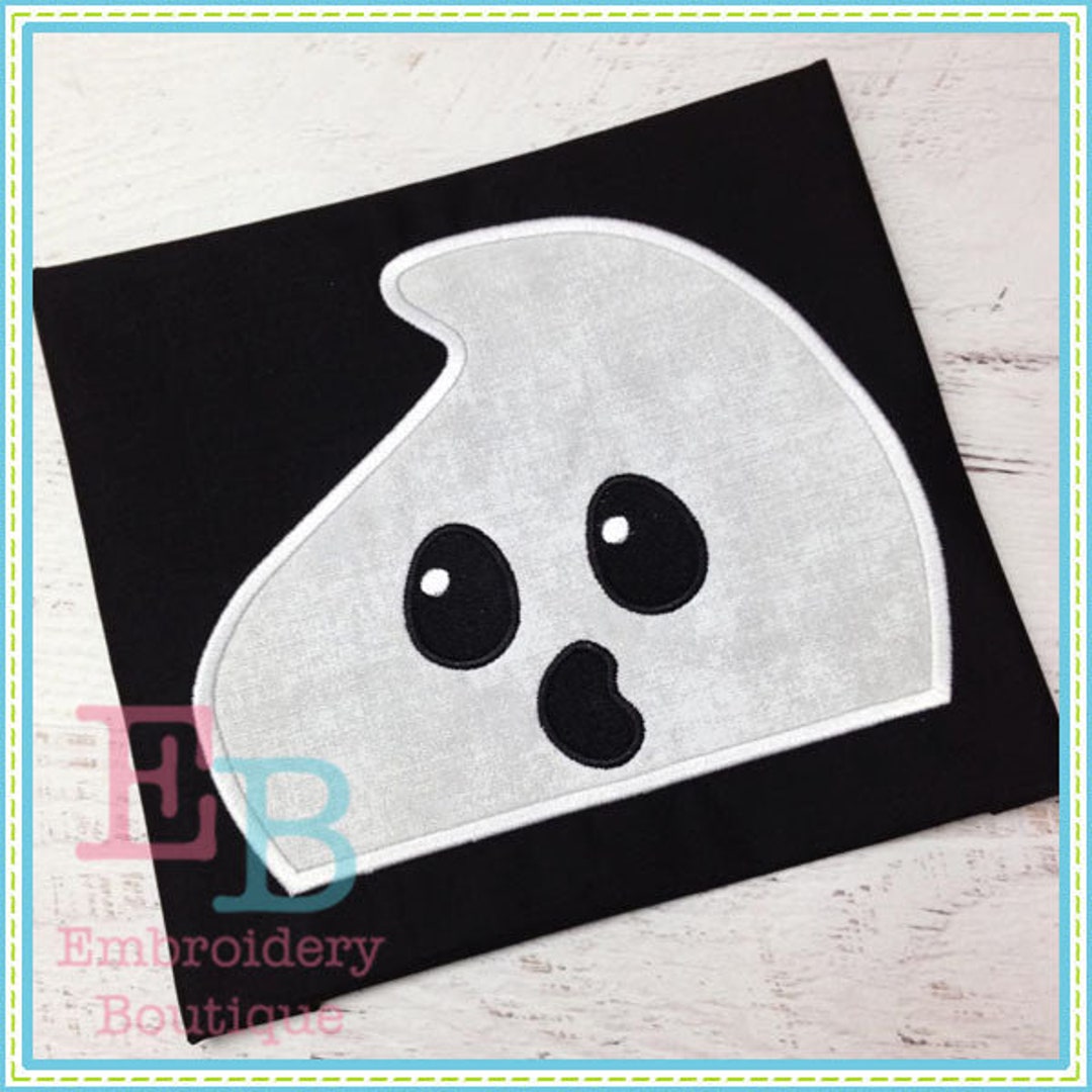 Ghost Peeker Applique: Fun Halloween Embroidery File (instant Download ...