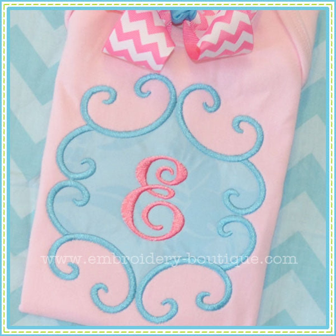 Scroll Frame 2 Applique, INSTANT DOWNLOAD, Multiple Sizes & Formats ...