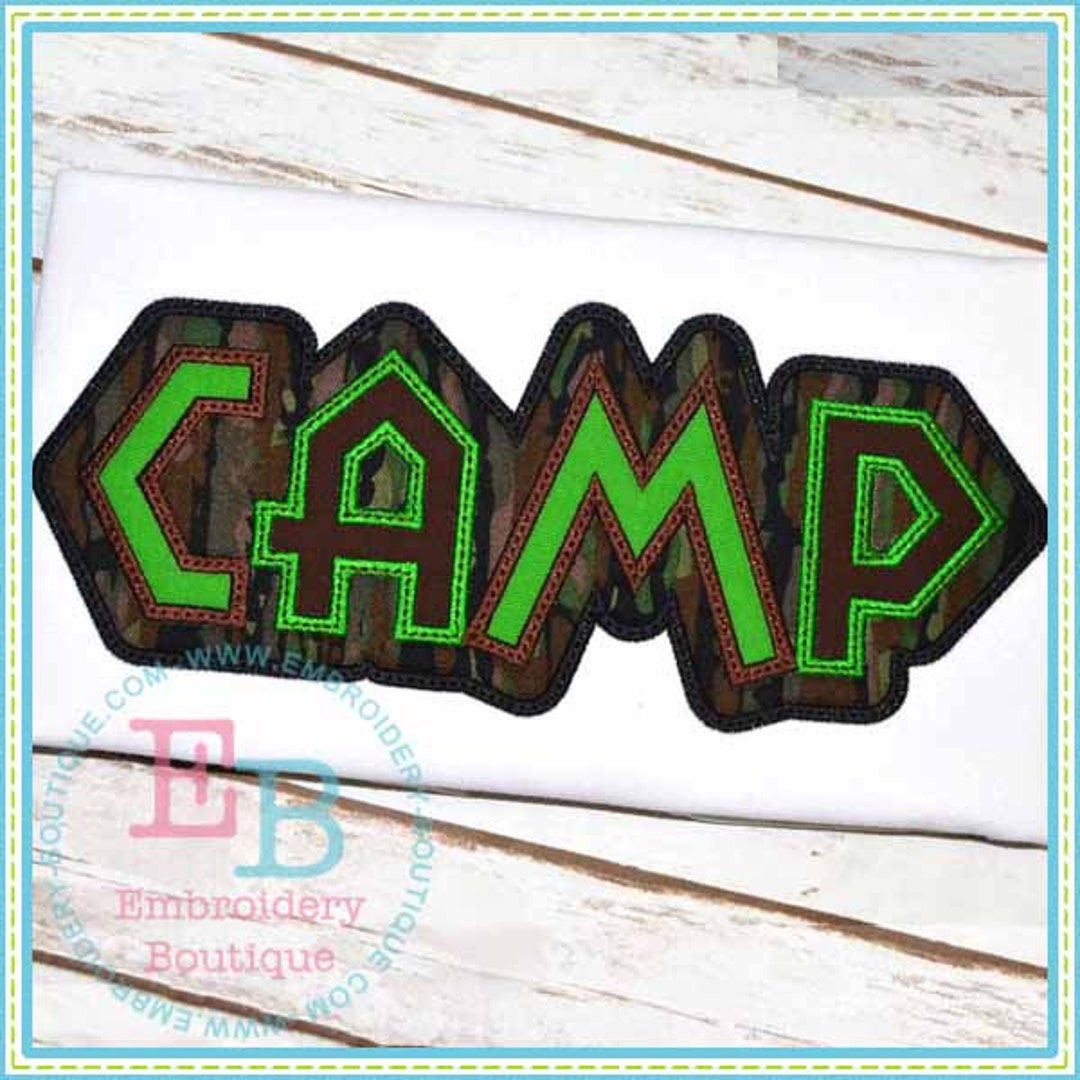 Camp Applique: Summer Camping Embroidery Design (digital File) - Etsy