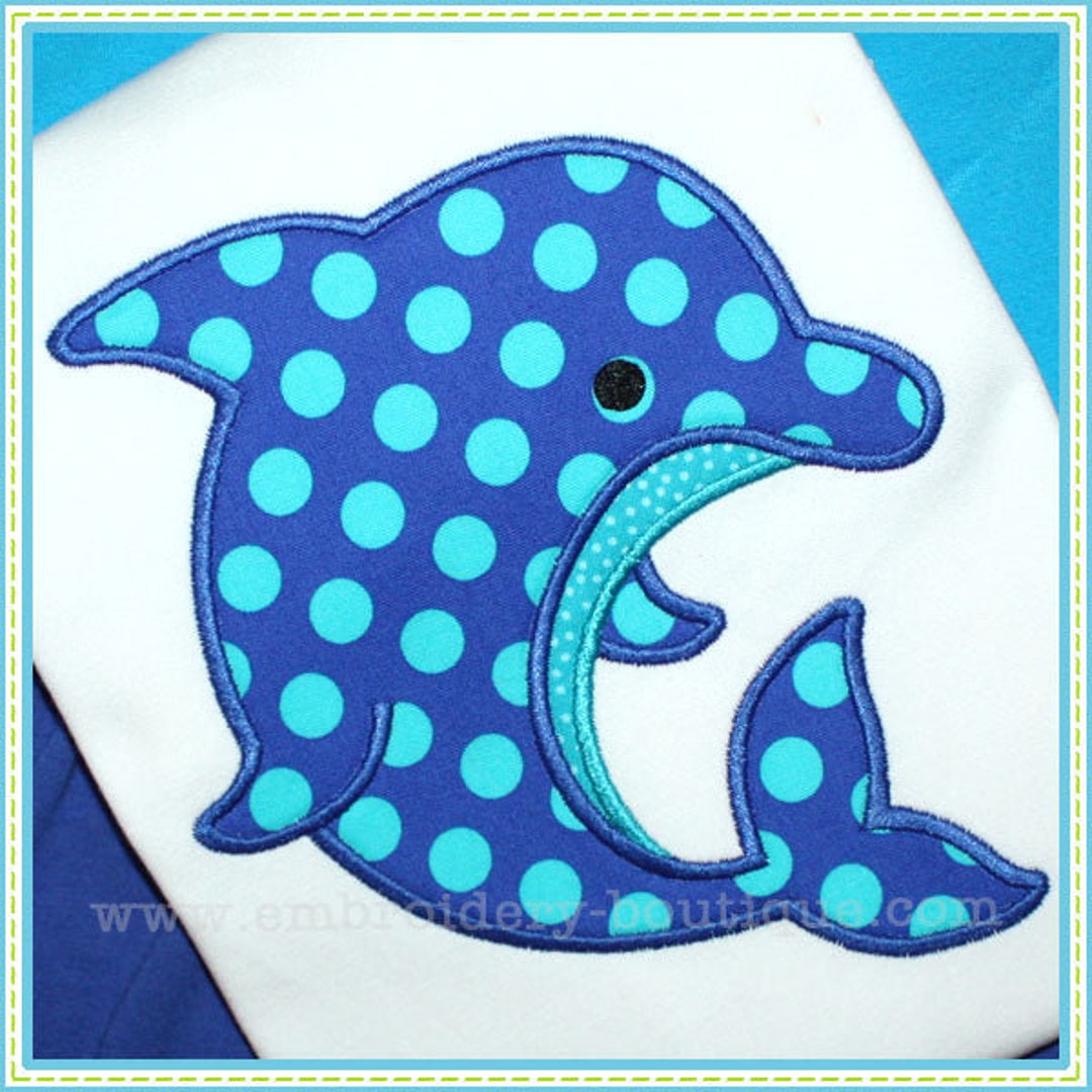 Dolphin 2 Applique, INSTANT DOWNLOAD, Multiple Sizes & Formats, Machine ...