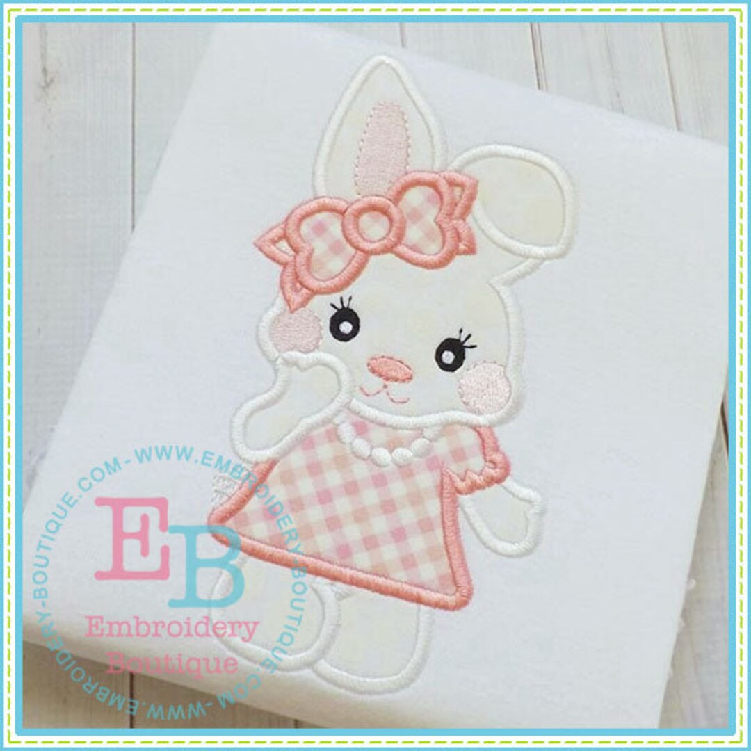 Bunny Girl Applique, INSTANT DOWNLOAD, Multiple Sizes & Formats ...