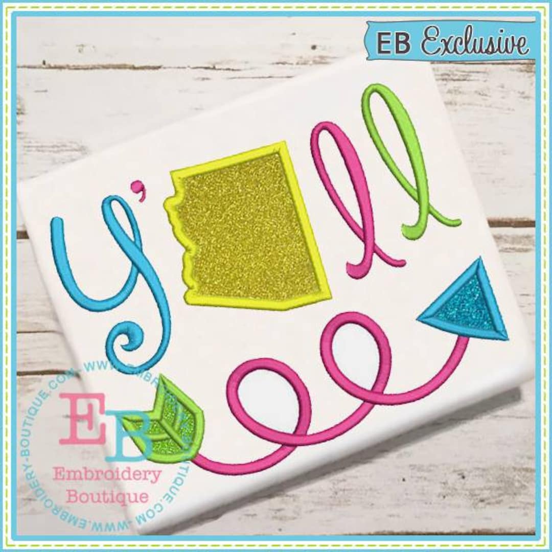 Y'all Arizona Applique, INSTANT DOWNLOAD, Multiple Sizes & Formats ...