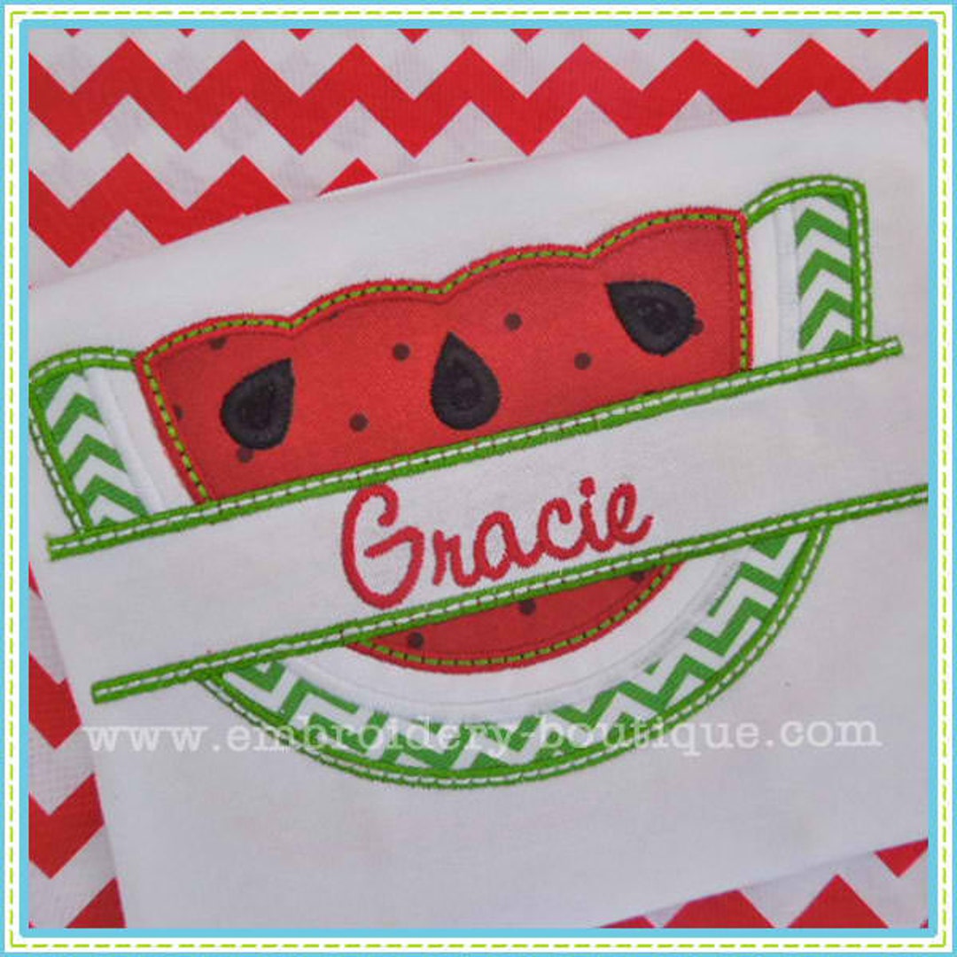 Watermelon Applique: Machine Embroidery Digital Design (instant ...