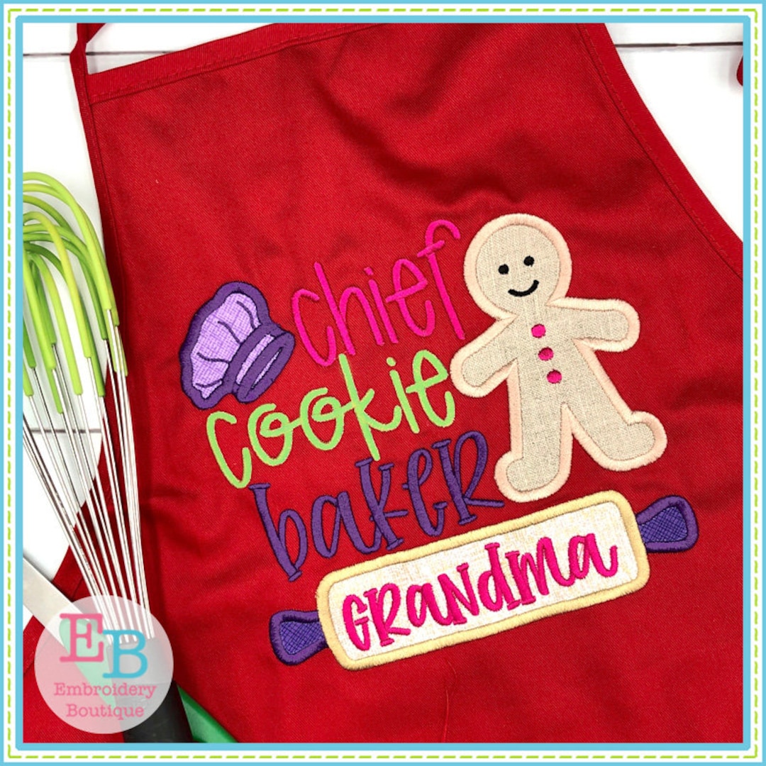 Chief Cookie Baker Applique Design, INSTANT DOWNLOAD, Multiple Sizes ...