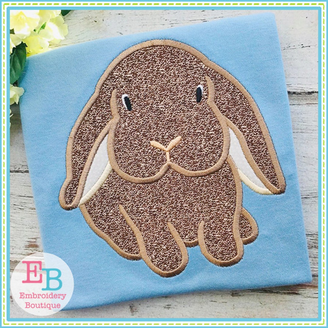 Boy Bunny Long Ears Applique, INSTANT DOWNLOAD, Multiple Sizes ...