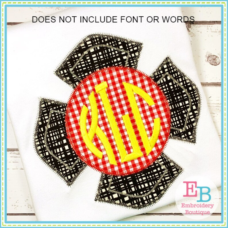 Fire Badge Applique INSTANT DOWNLOAD Multiple Sizes & - Etsy