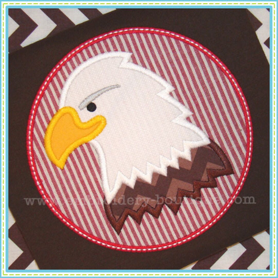 Bald Eagle Patch Applique: 4th July Embroidery Design (instant Download) - Etsy