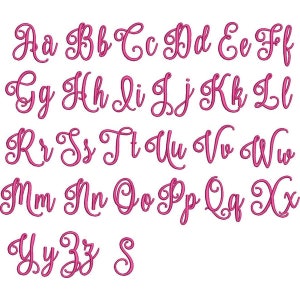 Naomi Script Embroidery Font: Machine Applique Digital File (instant ...