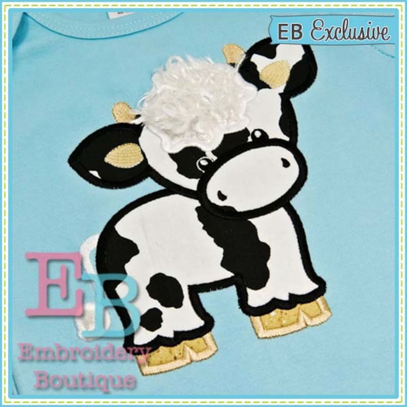 Cow Applique - Etsy