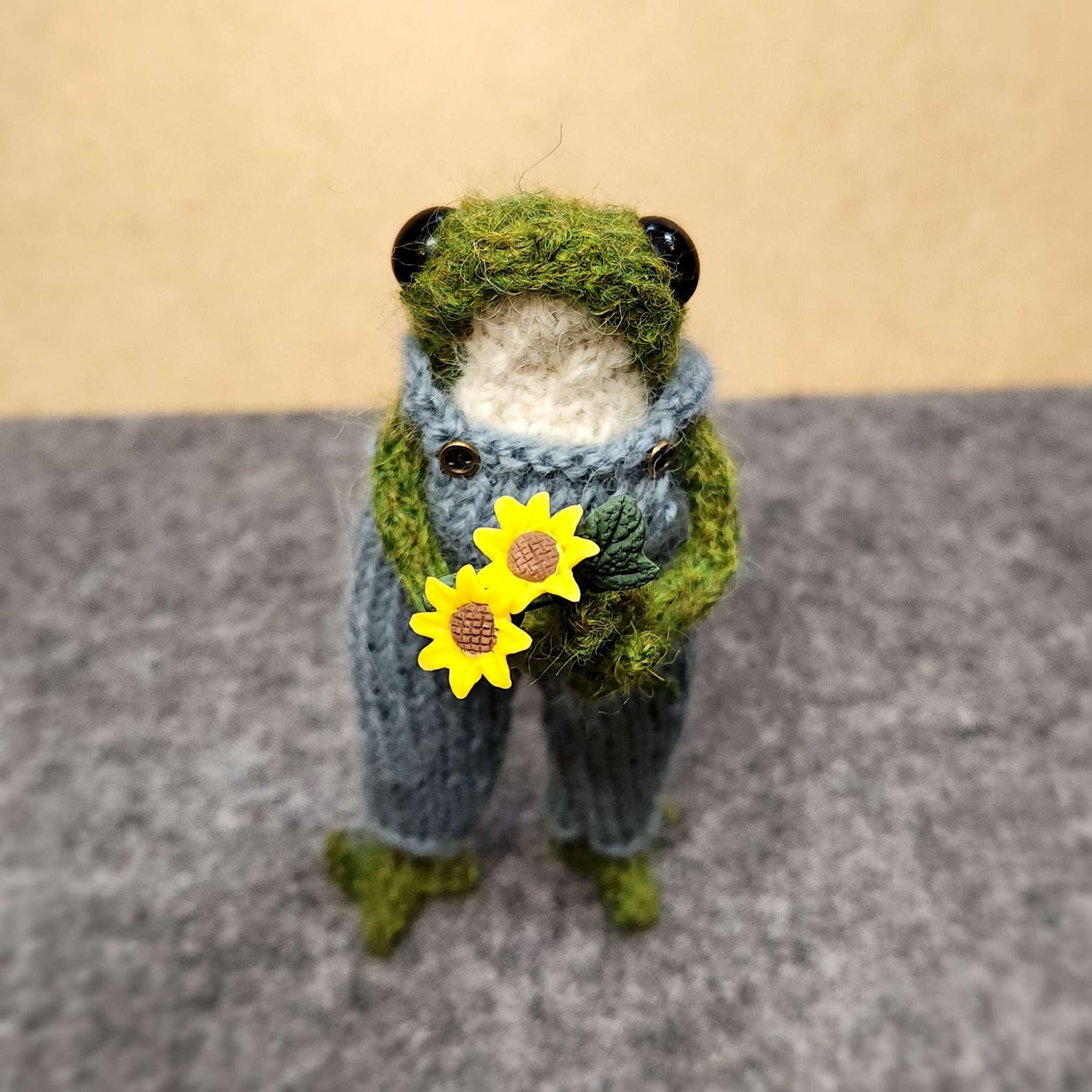 MADE TO ORDER: Frog Sweater Amigurumi Handmade Knit Stuffed Animal Toy ...