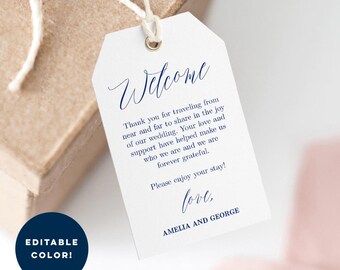 Printable Welcome Tag Wedding Welcome Bag Tag Favor Tag | Etsy