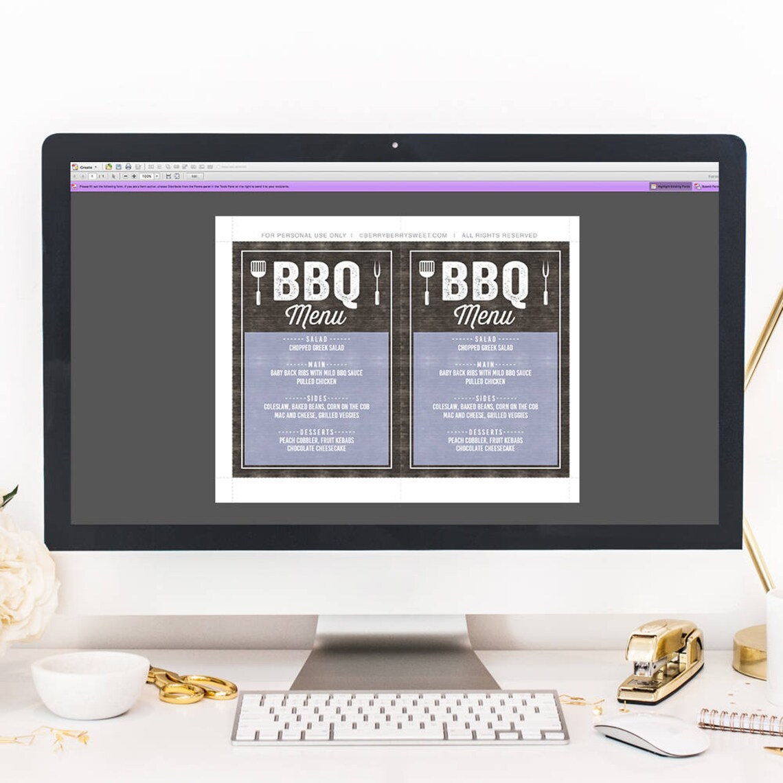 Printable Rustic BBQ Party Menu Cookout Party Menu Template - Etsy