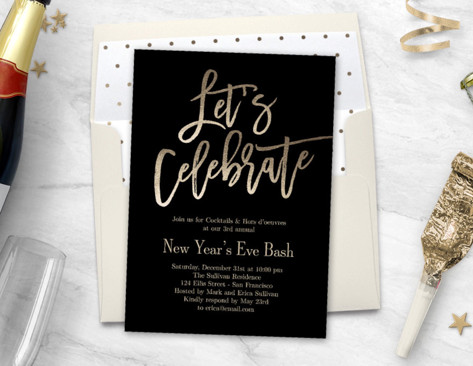 Printable Party Invitation With Bonus Printable Envelope Liner - Etsy